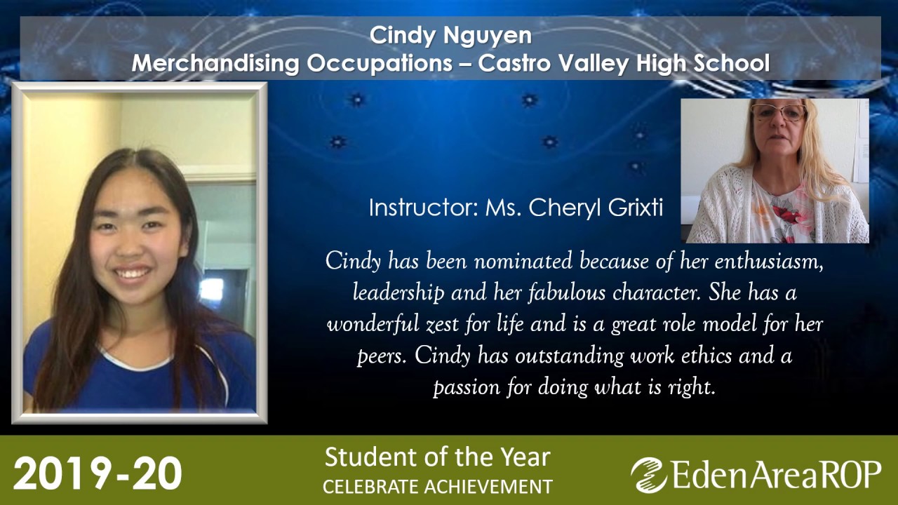 Eden Area ROP Student of the Year Presentation 2019-2020 - YouTube