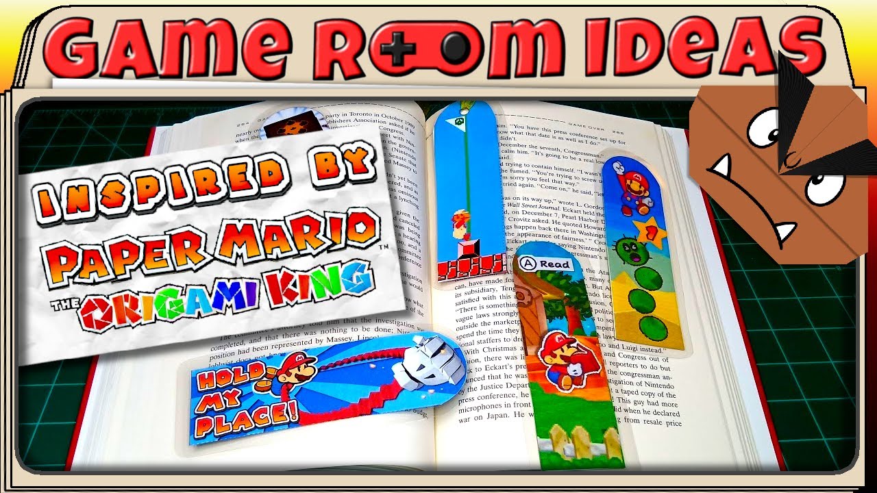 DIY Paper Mario: the Origami King Themed Bookmarks | Game Room Ideas ...