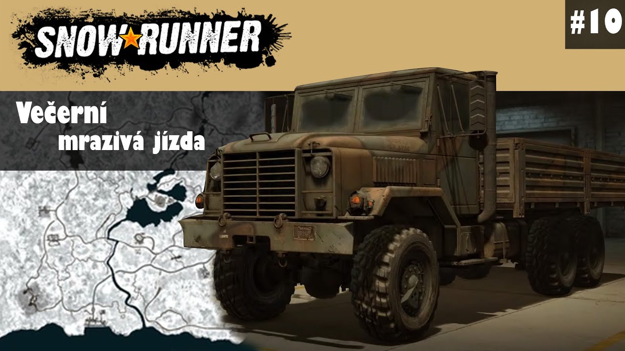 🔴 SnowRunner #10 I večerní mrazivá jízda I Hardcore mode - YouTube