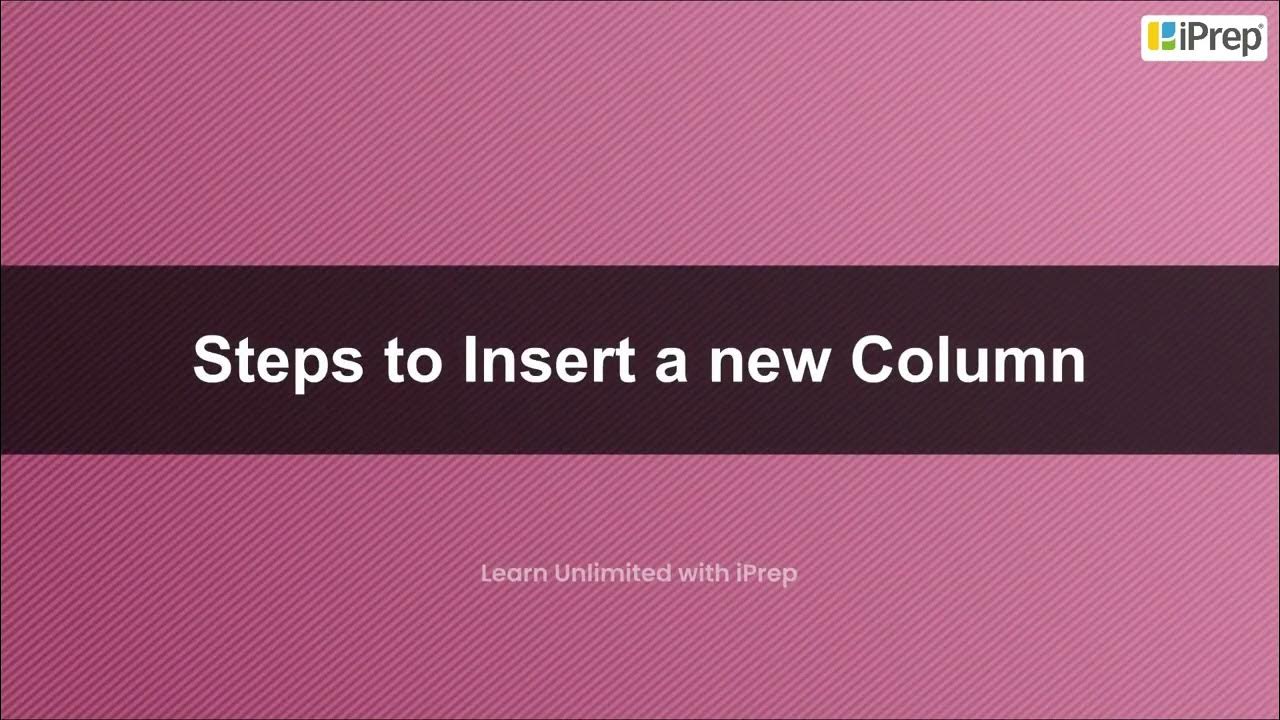 Working With Rows and Columns | Electronic Spreadsheet-Excel | Computer | iPrep - YouTube