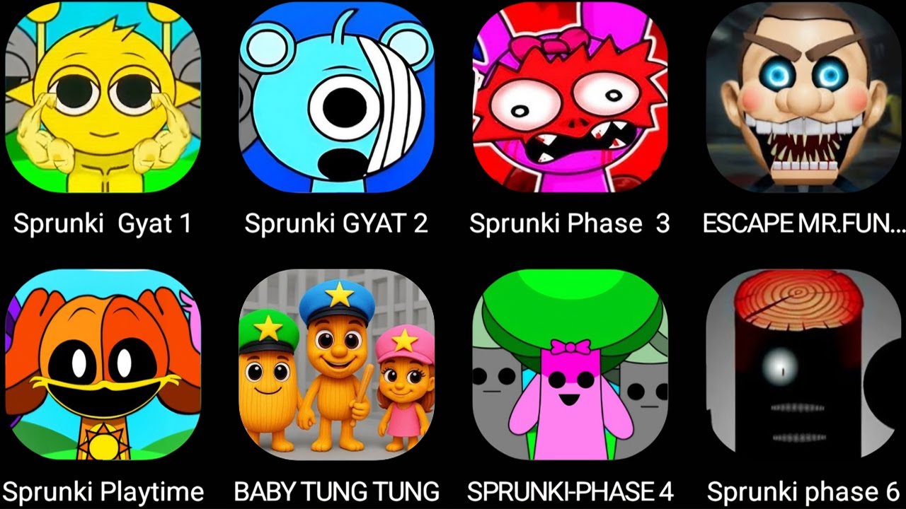 SPRUNKI ALL Phase 1-9,ROBLOX,BABY ITALIAN ANIMALS FAMILY Mr Funny's ...
