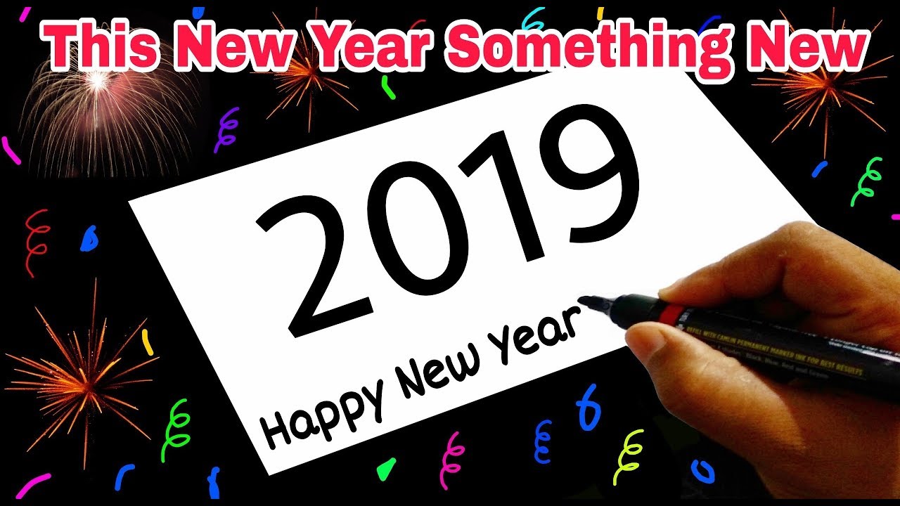 2019 Happy New Year Drawing - How To Turn 2019 Into a Cartoon , Number ...