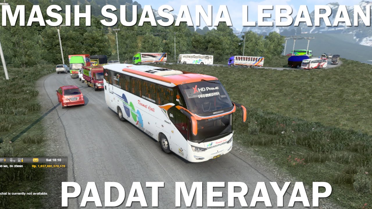 BUTUH FOKUS!! BUS PUTIH MELEWATI JALUR YANG RAME PADAT MERAYAP - YouTube