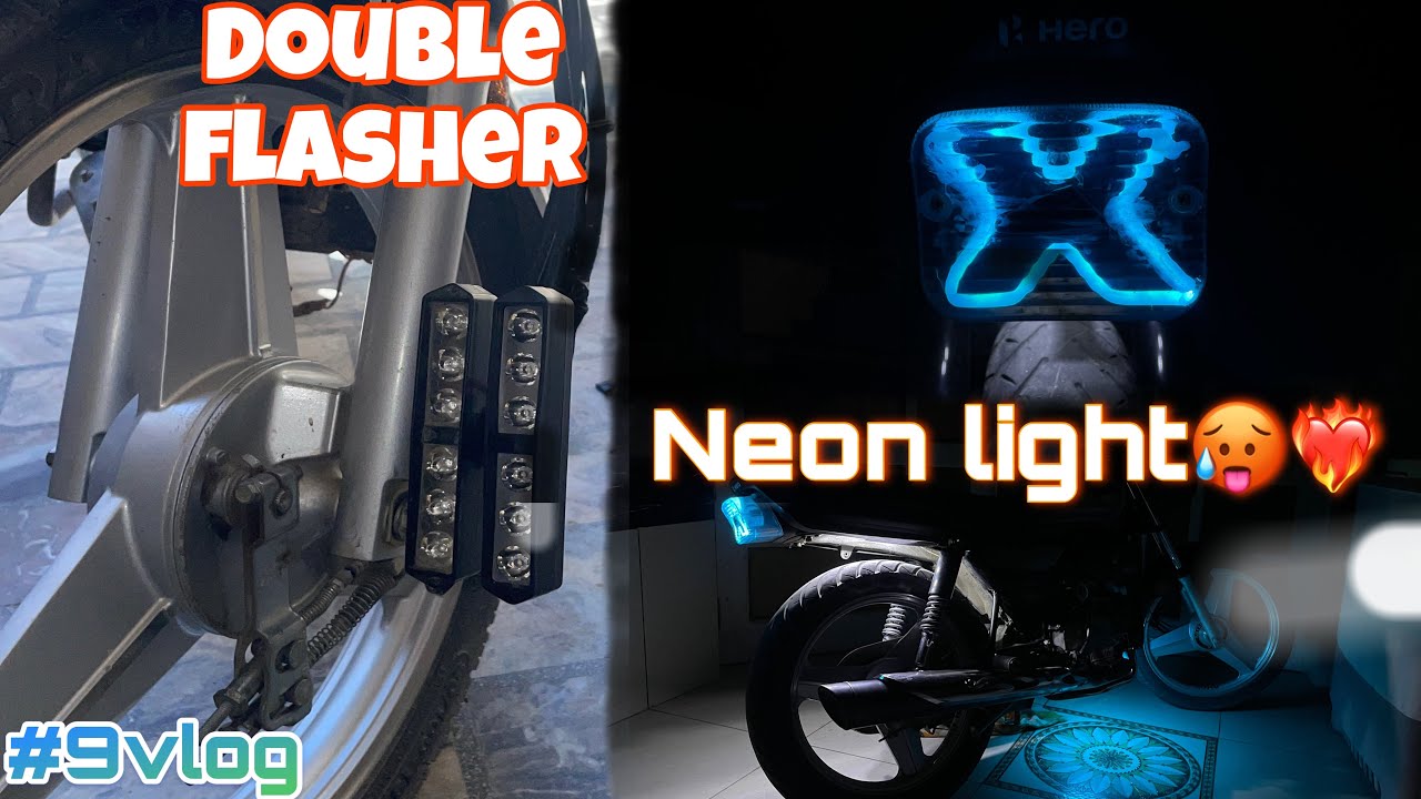 Neon light🥵 ️‍🔥 | splendor neon light modifid| splendor back light # ...