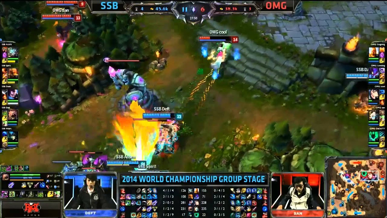 Deft (Kog'Maw) & Acorn (Rumble) long range kill - SSB vs OMG (S4 Worlds ...