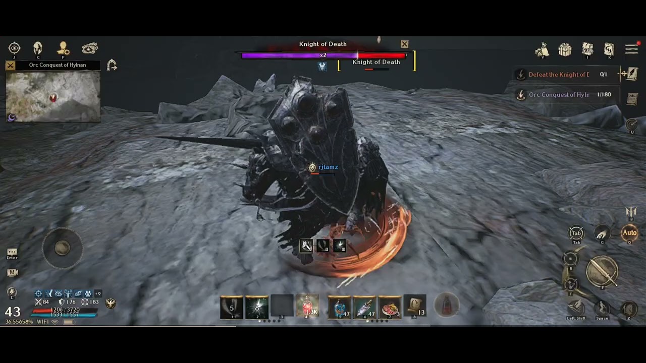 Night Crows Knight of Death Boss Fight (27-2) - Rogue - YouTube