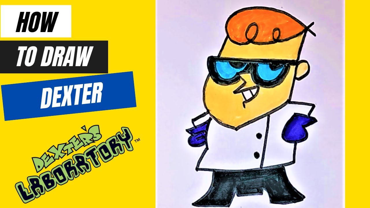 How to Draw Dexter from Dexter's Laboratories - Easy Drawing of Dexter ...