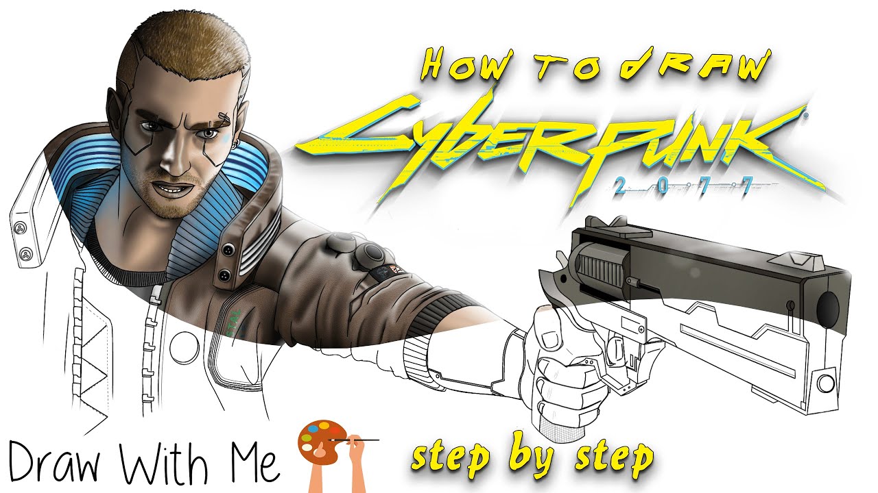 How to Draw cyberpunk 2077 | V male | step by step From Scratch | game ...
