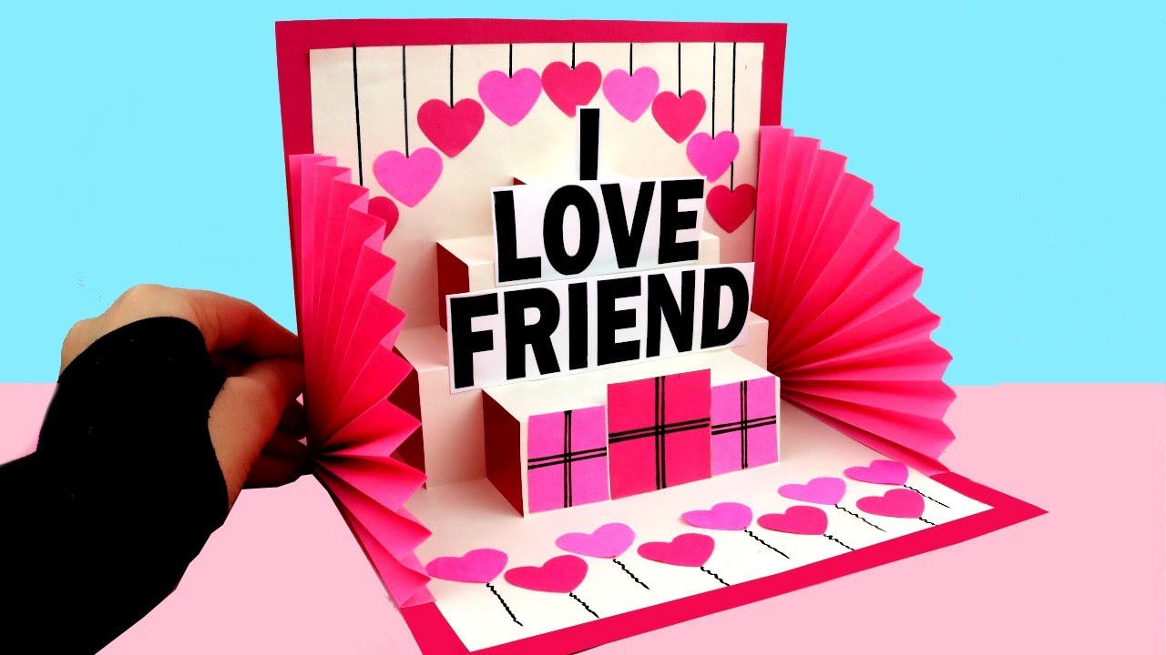 Friendship Day PopUp Card Idea | How To Make Friendship Day Card | Easy ...