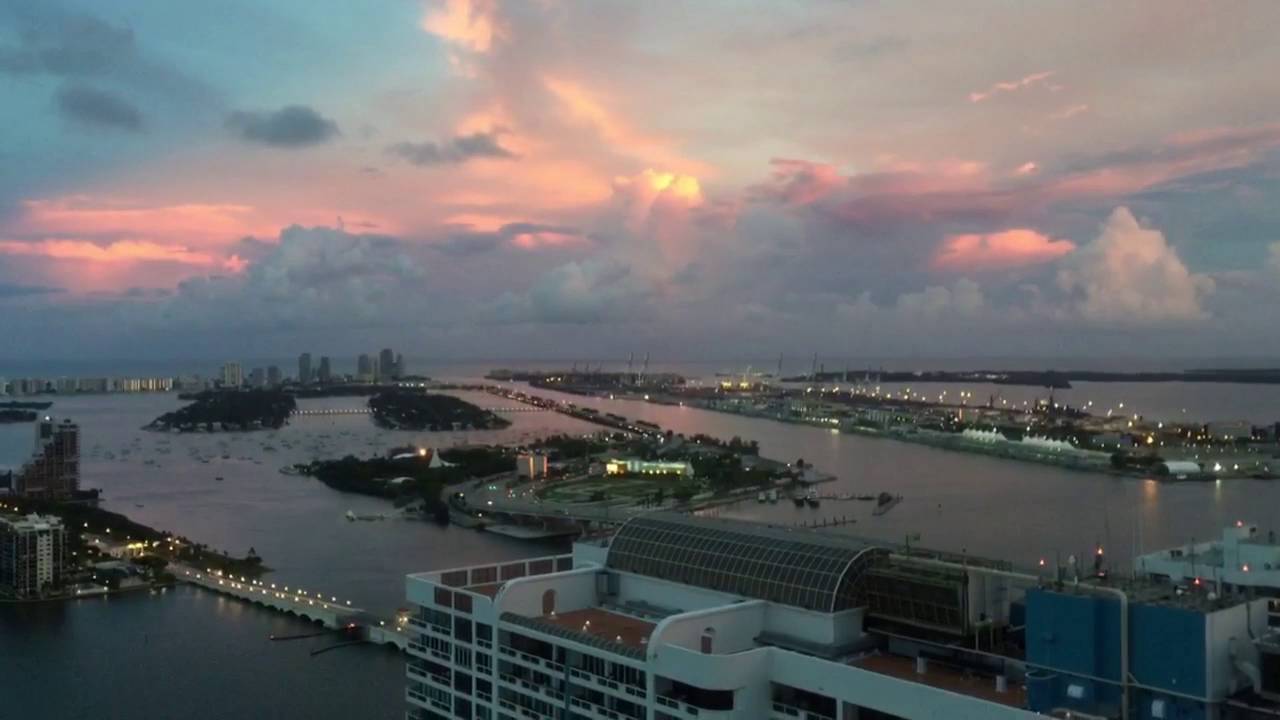 Sunset hyperlapse - September 2016 - Miami opera tower - YouTube