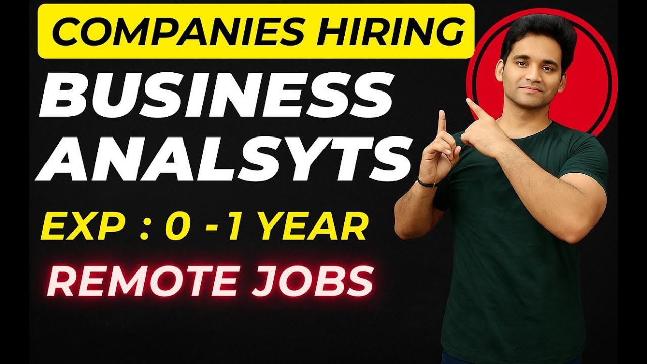 Business analyst jobs for freshers in India 2025 | Remote Business ...