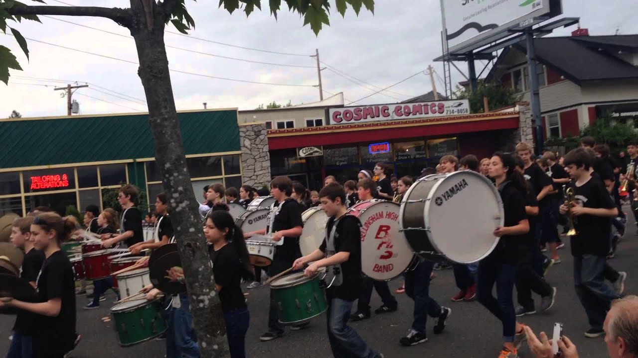 2014 Ski to Sea Junior Parade Bellingham Middle Schools Band Drumline ...
