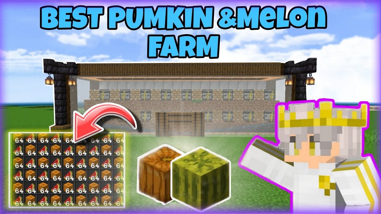PUMKIN AND MELON FARM 1.19+ | minecraft Best Pumkin and melon farm ...