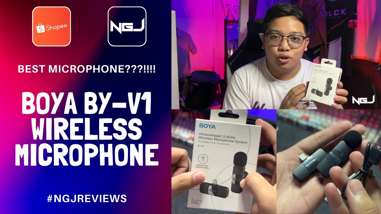 SULIT NGA BA? | BOYA BY-V1 WIRELESS MICROPHONE REVIEW | #NGJReviews - YouTube
