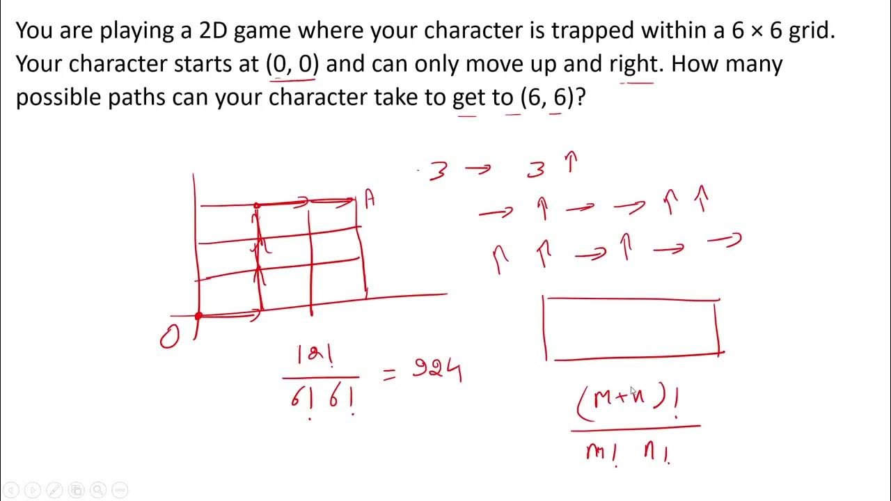 2D Paths; Number of ways to traverse a grid - YouTube