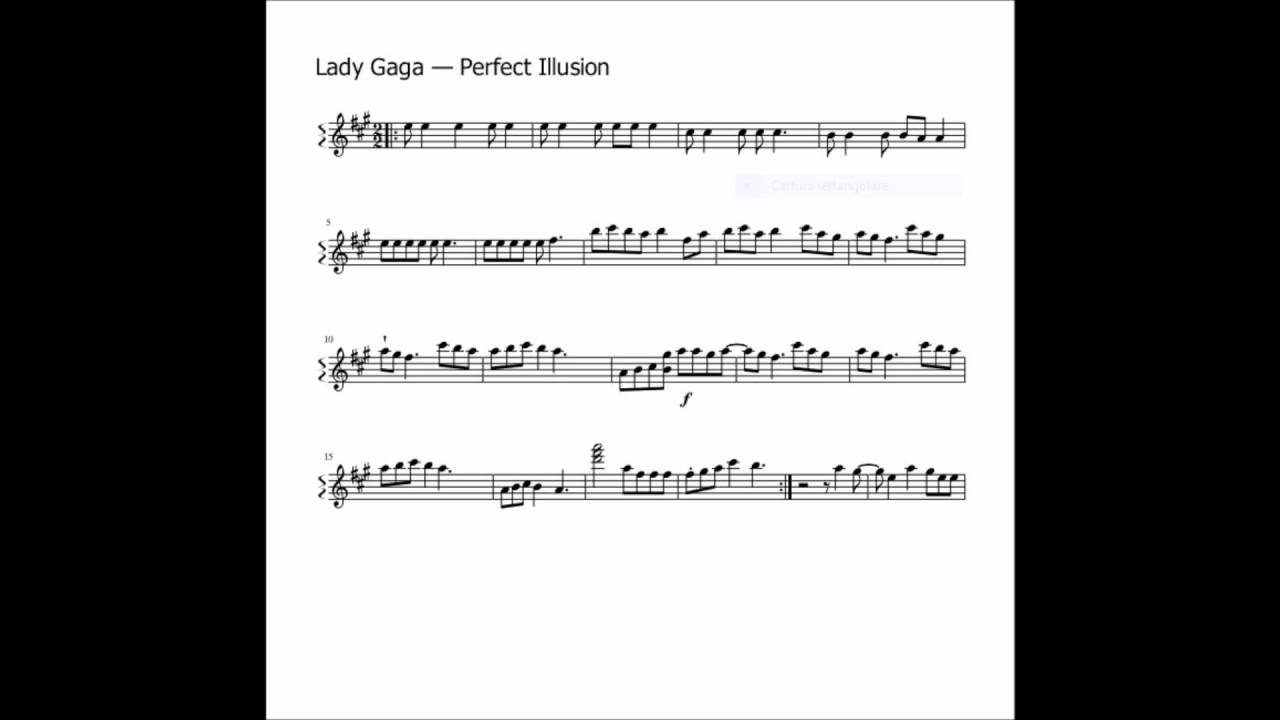 Perfect Illusion NOTES/ SPARTITO/ SHEET MUSIC - YouTube