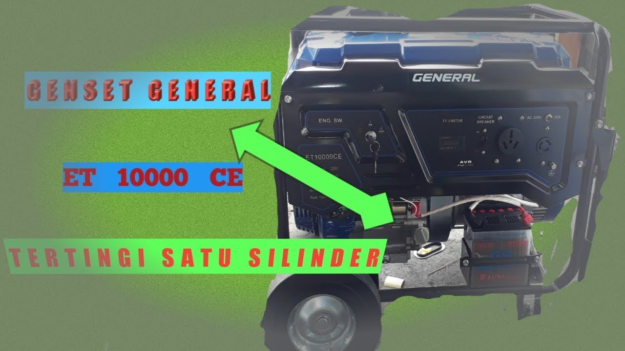 GENSET GENERAL MT 10000 CE 8000watt - YouTube