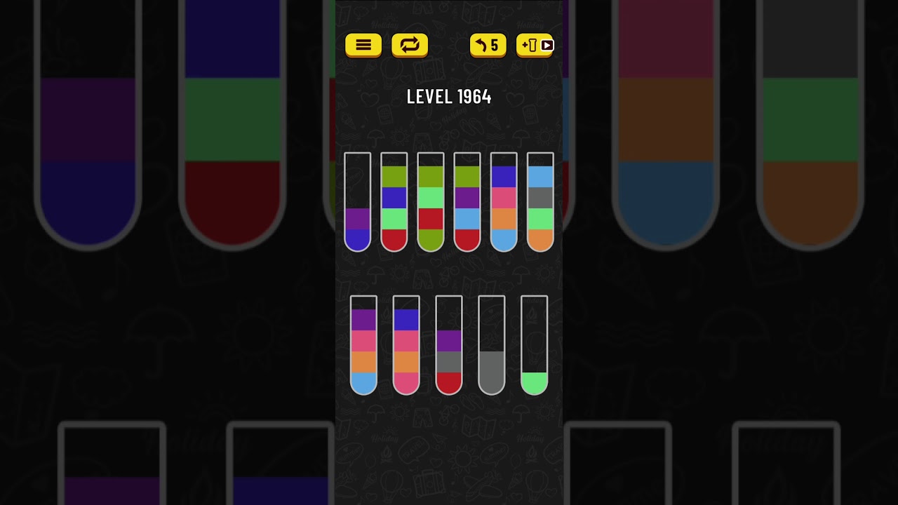 Water sort puzzle level 1964 - YouTube