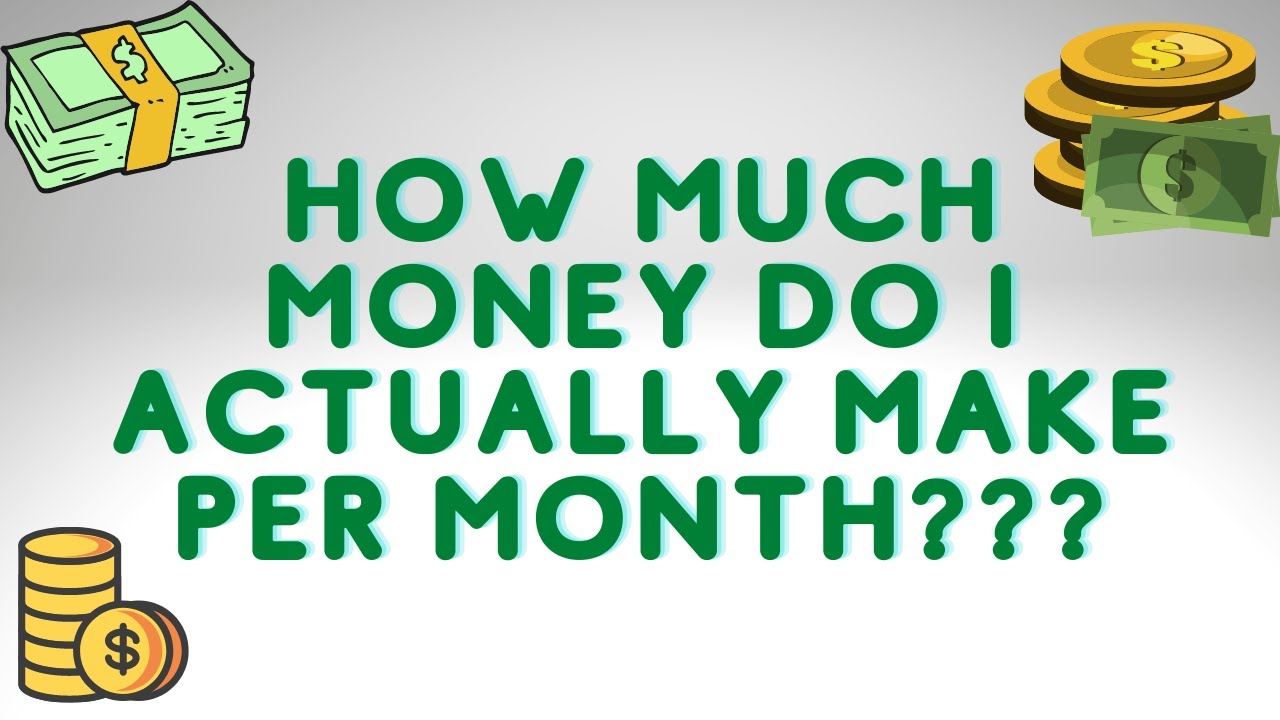 How much Money do I actually Make? - YouTube