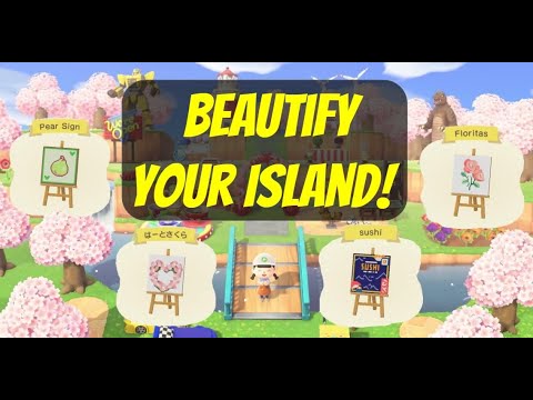 ACNH Make Your Island Beautiful!75+ Custom Designs! Paths, Signs, Beach ...