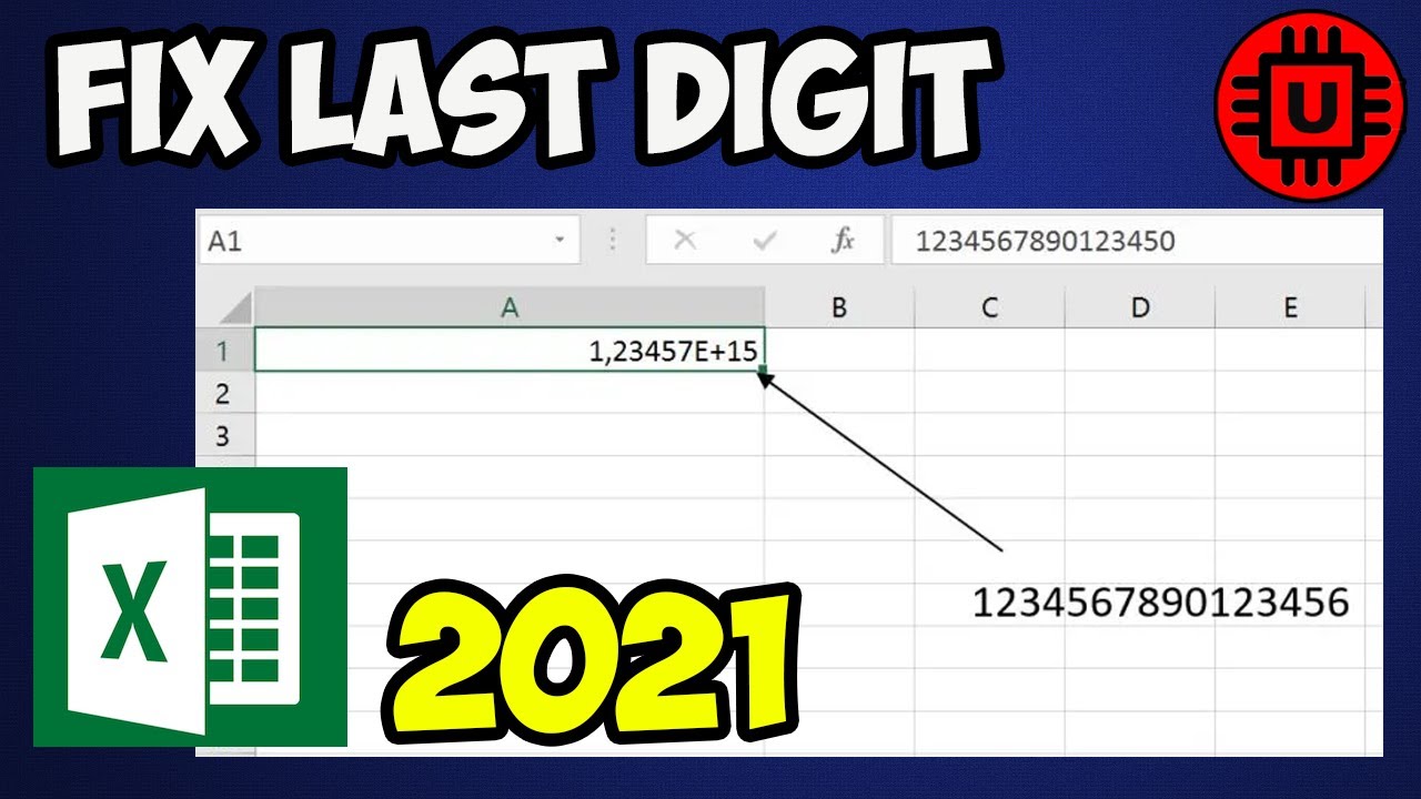 EXCEL how to fix last digit in cells (EAST, FAST GUIDE, 2021) - YouTube