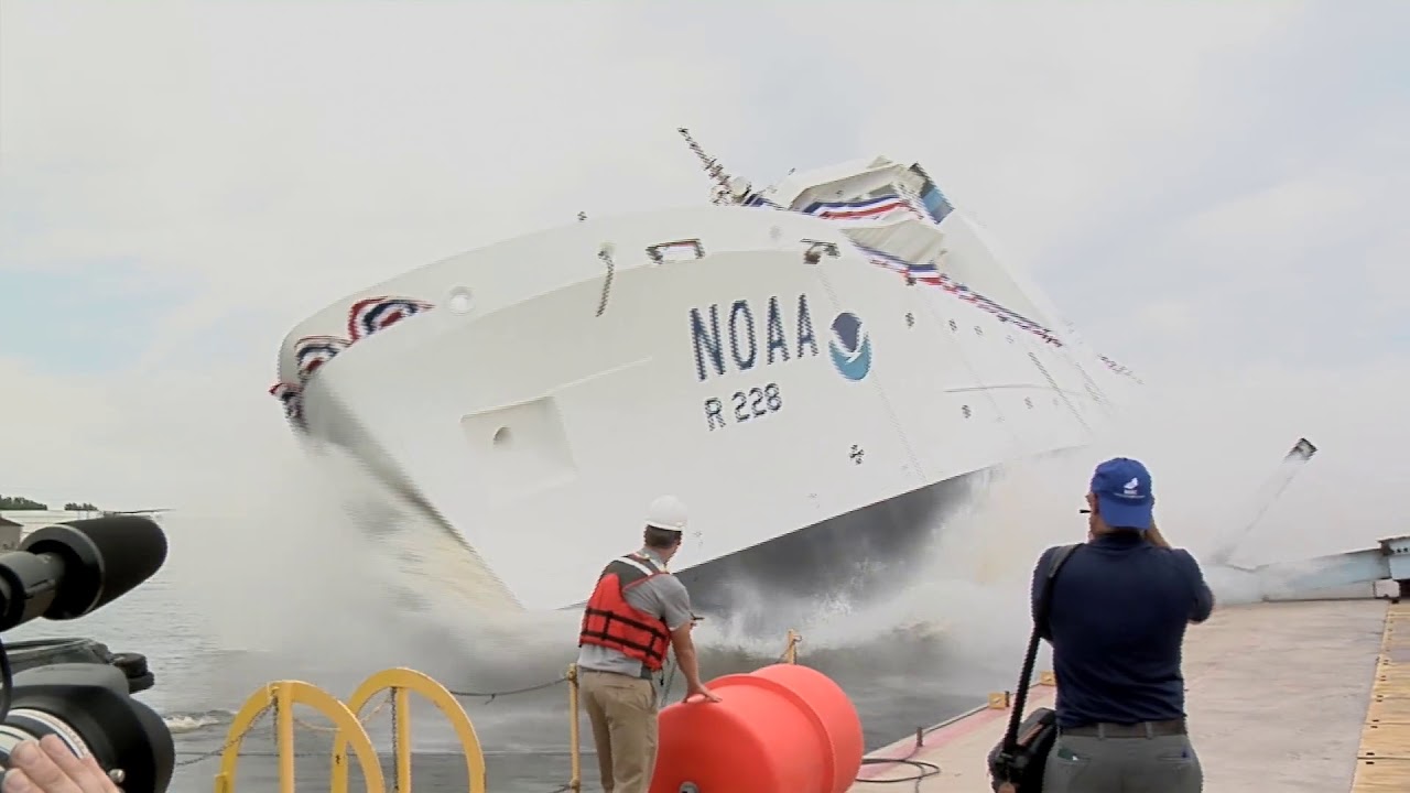 Ship Reuben Lasker- Christening and Launch | NOAA | June 16, 2012 - YouTube