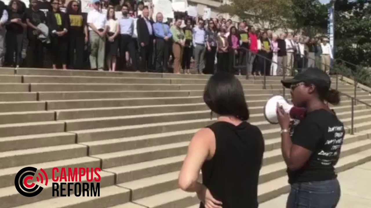 Georgetown students and faculty protest Jeff Sessions speech at ...