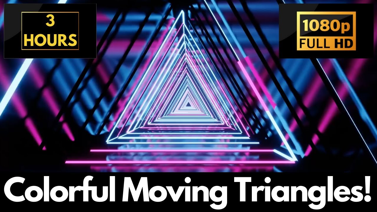 Amazing Colorful Moving Triangle | 3 HOURS Mesmeric Screensaver ...