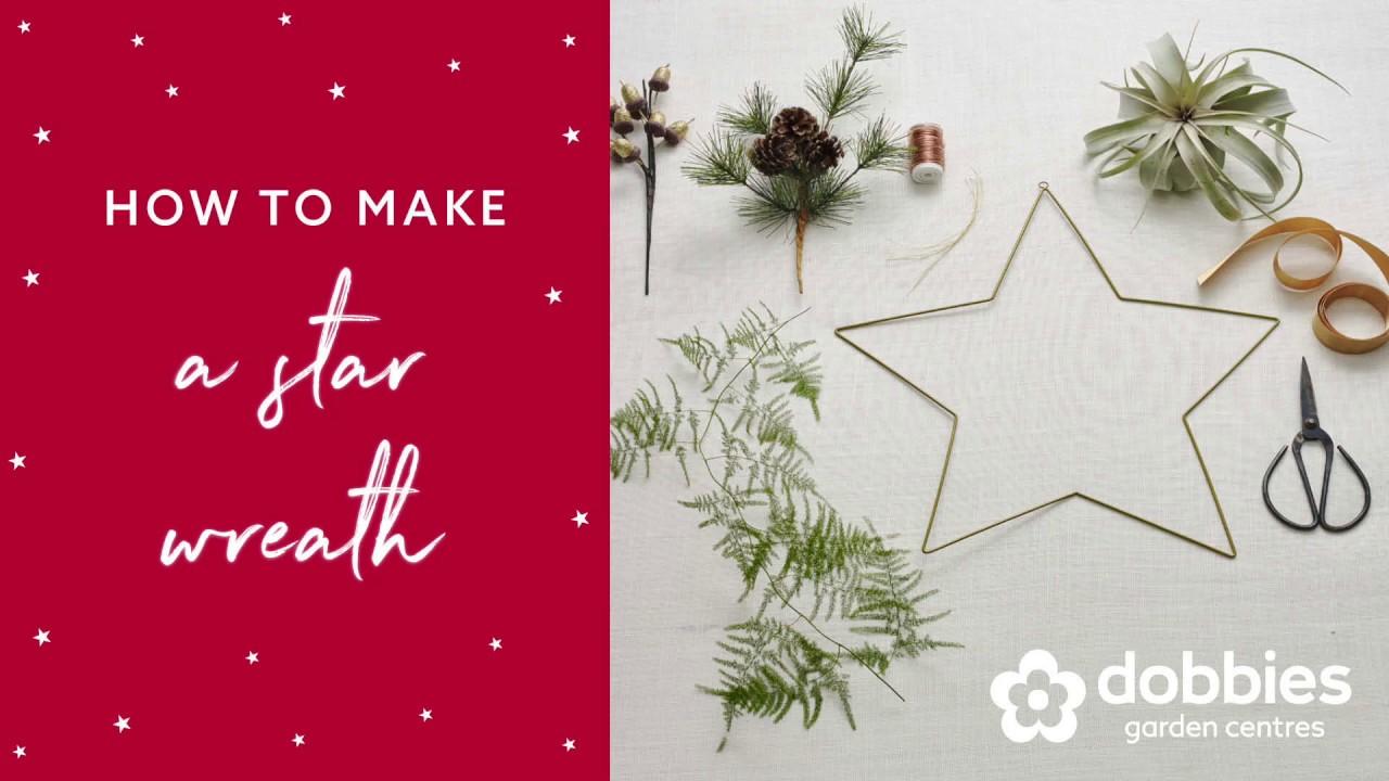 How to: Make a star wreath - YouTube