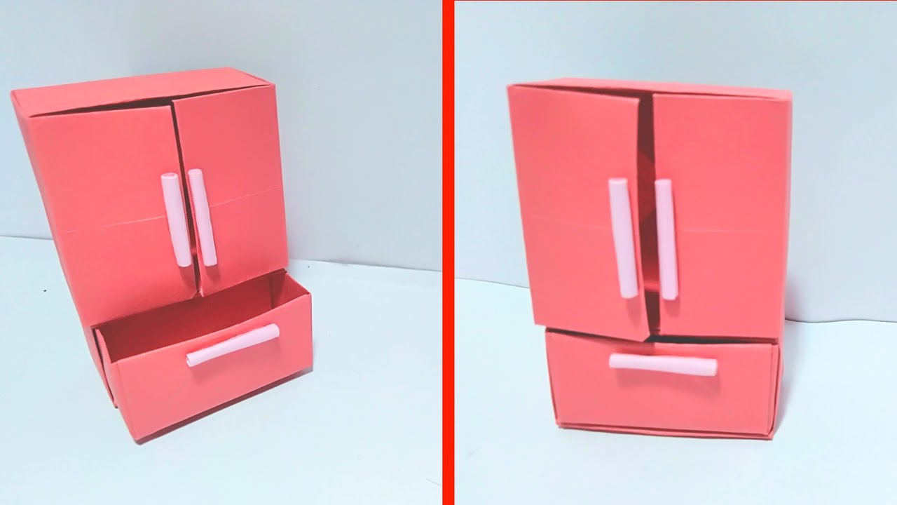 How To Make Paper Closet | DIY Wardrobe / Origami House Funiture - YouTube