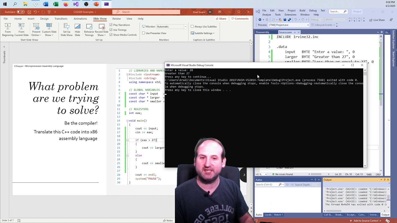 X86 Assembly Language Selection Statements Ifelse Ifelse Youtube