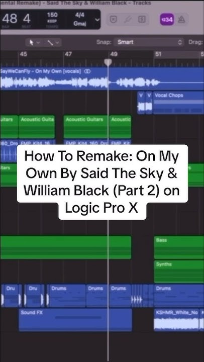 How To Remake: On My Own (Part 2) On Logic Pro X - @SaidTheSky@williamblackmusic #shorts #remake ...