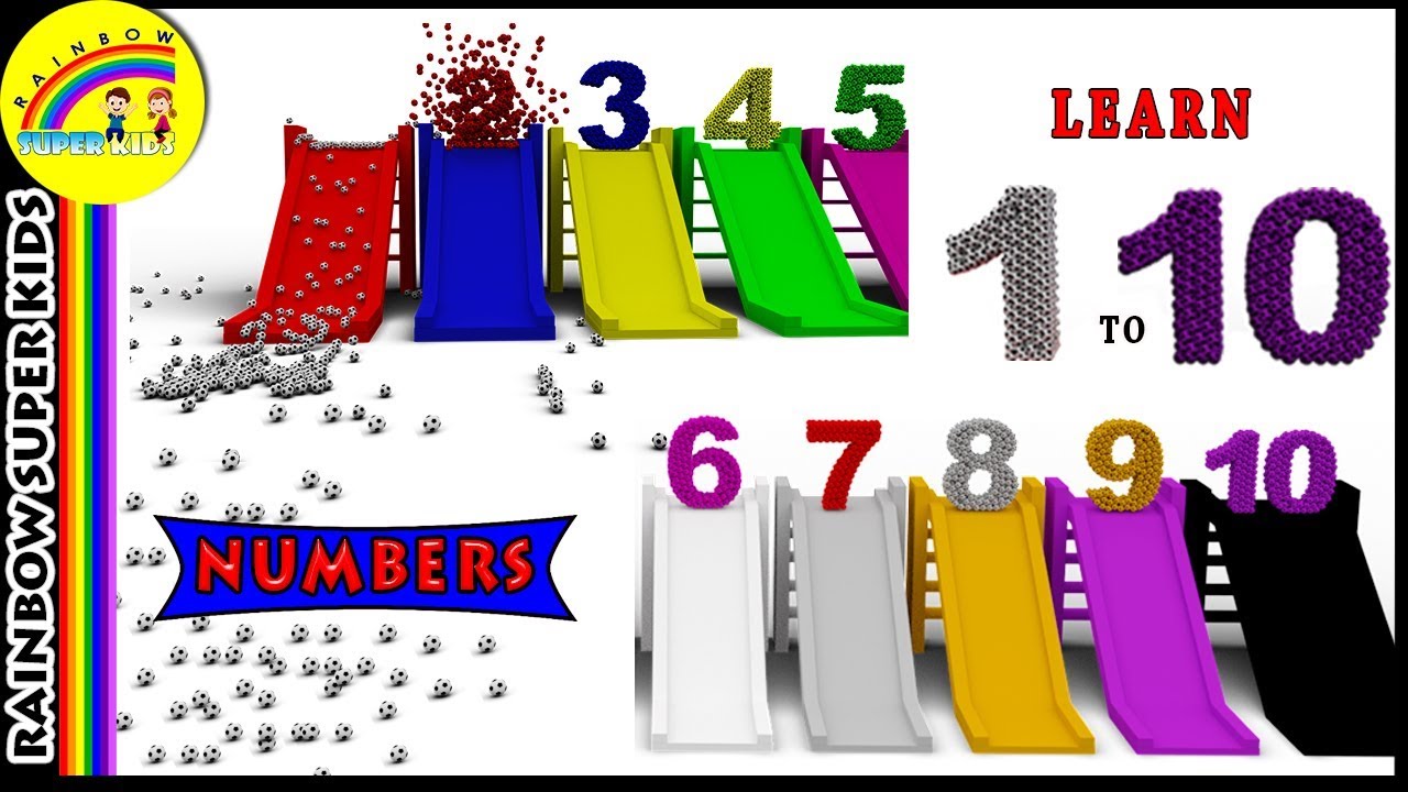 Color balls with Numbers - 1 to 10 Number Learning Videos - YouTube