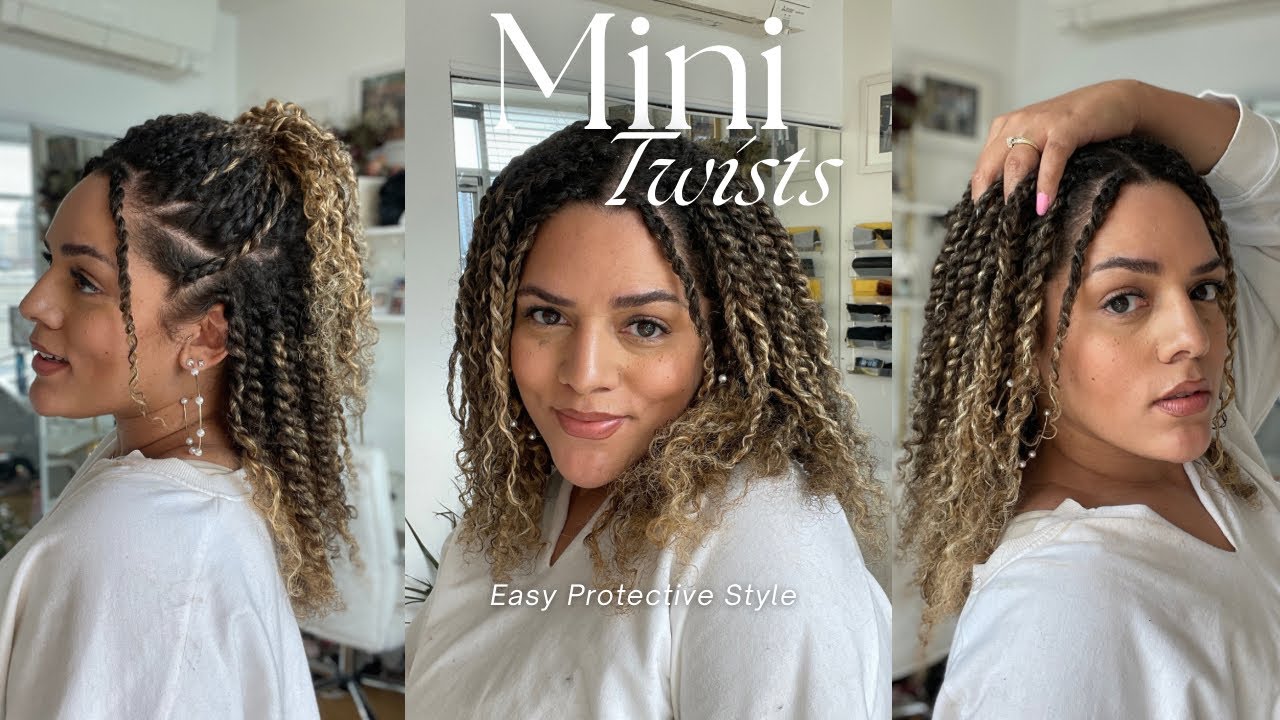 Mini Twists Tutorial on Natural Hair | Versatile Protective | Easy # ...