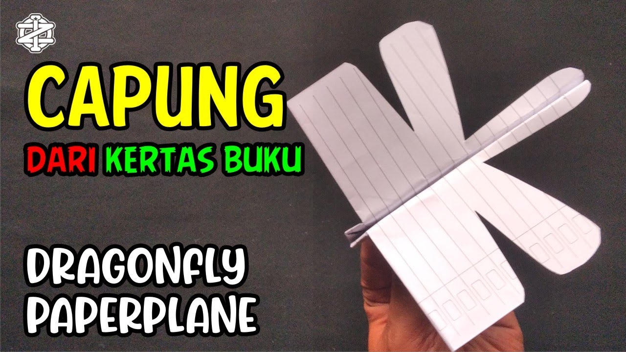 Cara Membuat Capung Terbang Dari Kertas Buku | ORIGAMI - YouTube