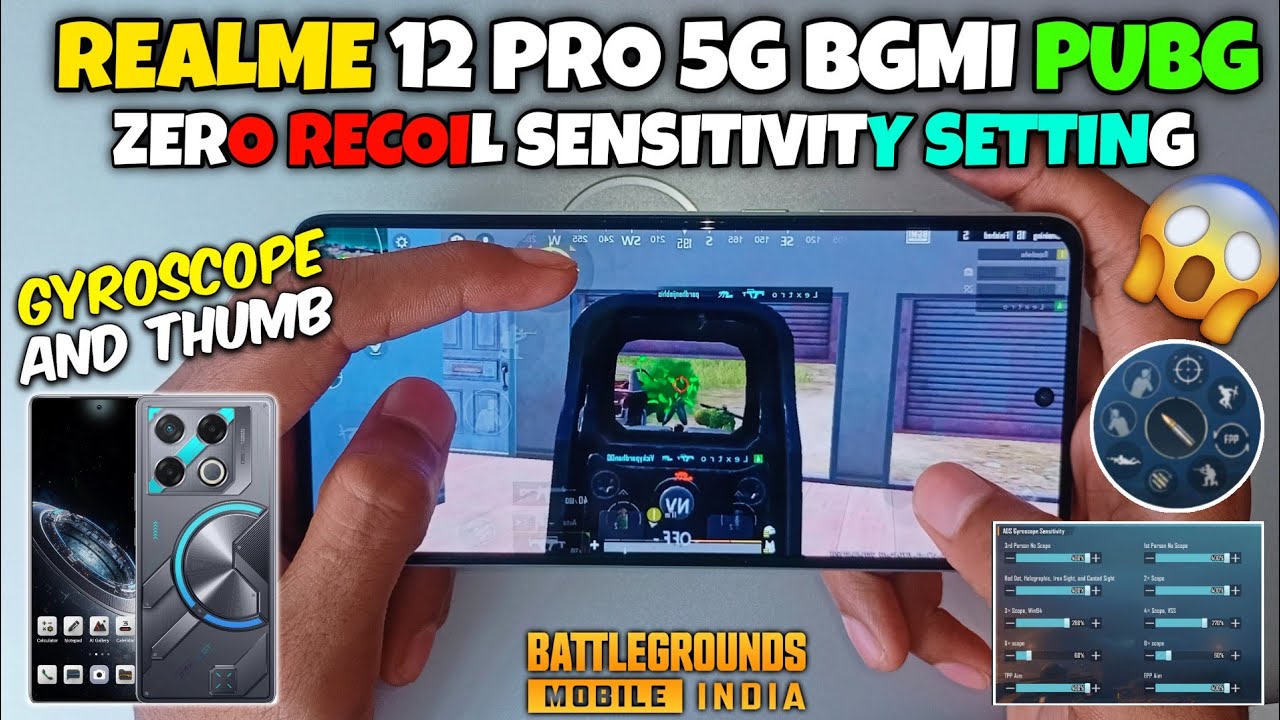 RealMe 12 Pro 5G Bgmi Pubg Best Sensitivity Settings For Gyro And Thumb ...