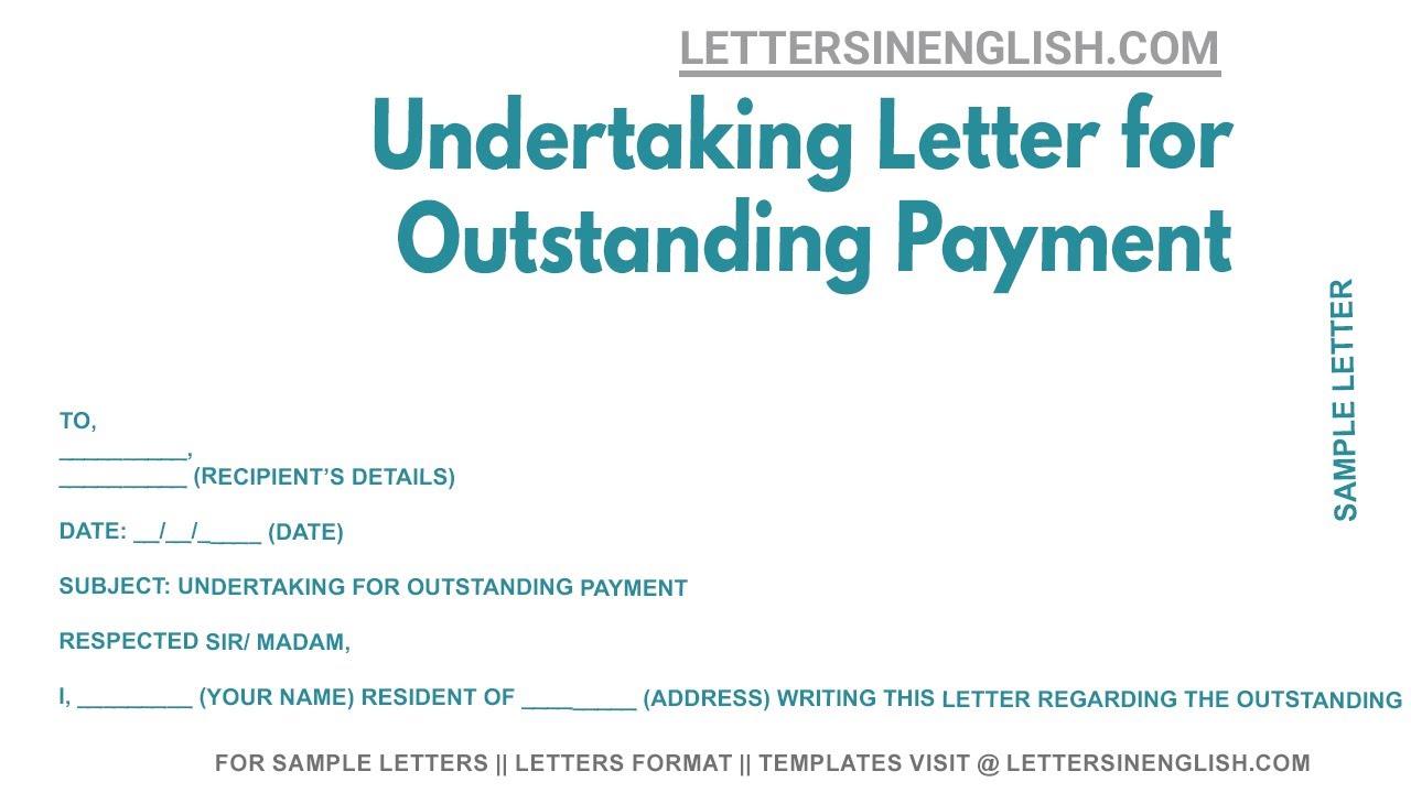 Undertaking Letter For Outstanding Payment Sample Letter Of undertaking-letter-for-outstanding-payment-sample-letter-of