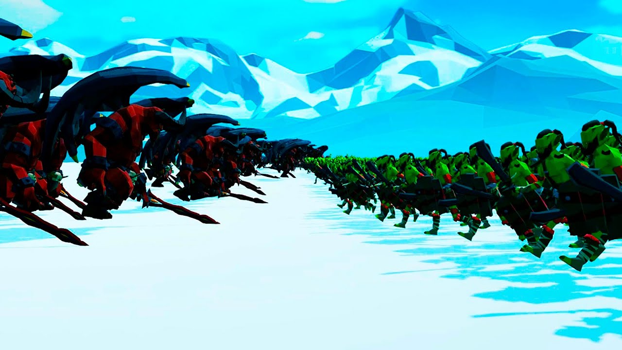 100 Demon Lords vs 30,000 Orc Warriors | Polygon Fantasy Battle ...