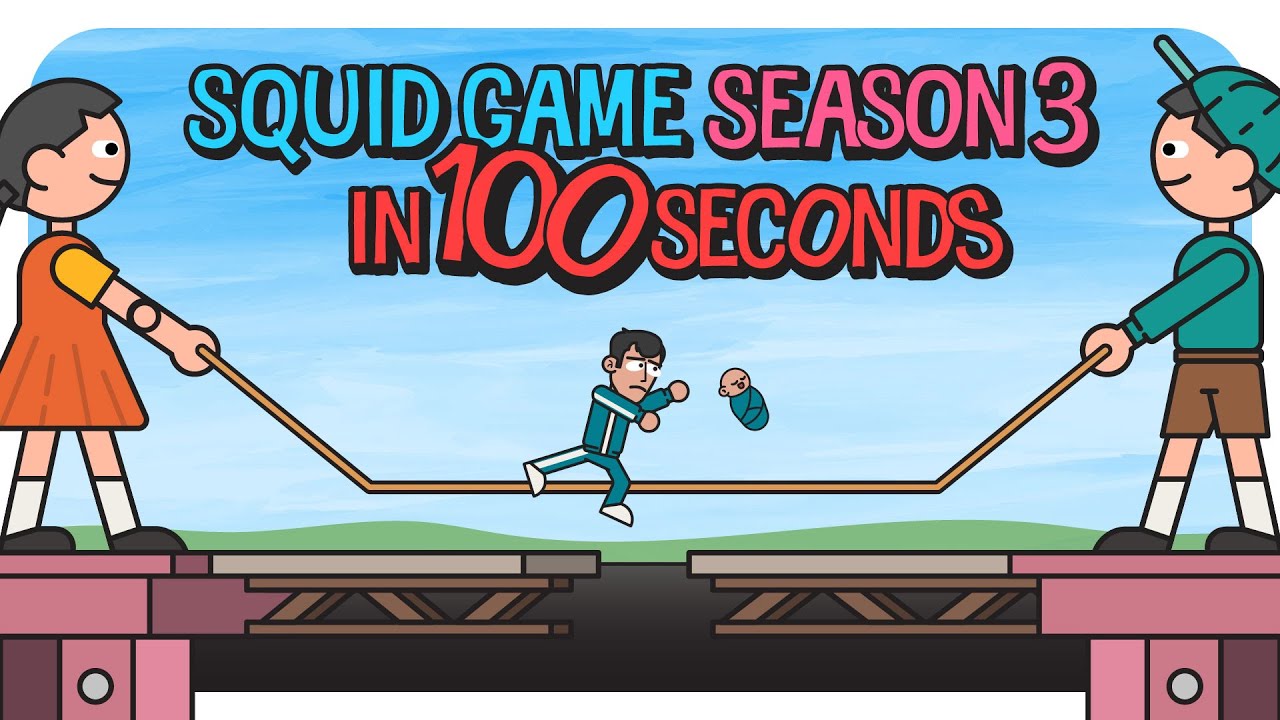 SQUID GAME S3 in 100 seconds Recap CARTOON - YouTube
