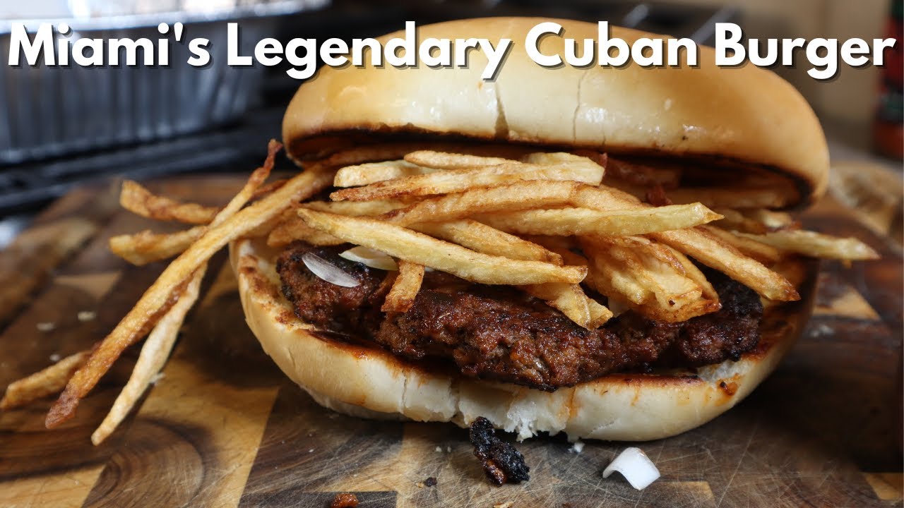 Frita Cuban hamburger Miami's Legendary Cuban Burger - YouTube