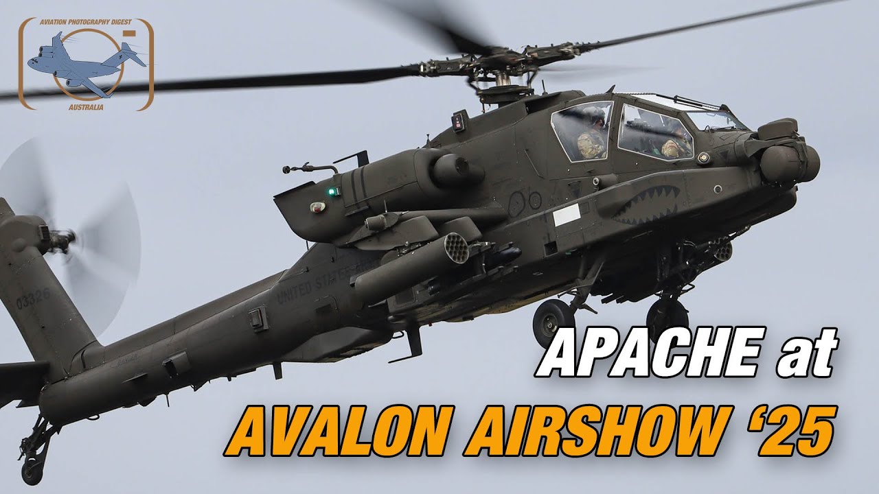 AH-64E Apache-Guardian at Avalon Airshow 2025 - YouTube