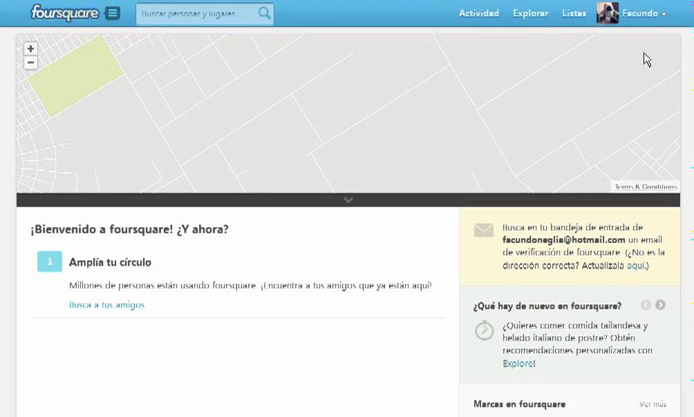 Como hacer un check-in en Foursquare desde una PC - YouTube