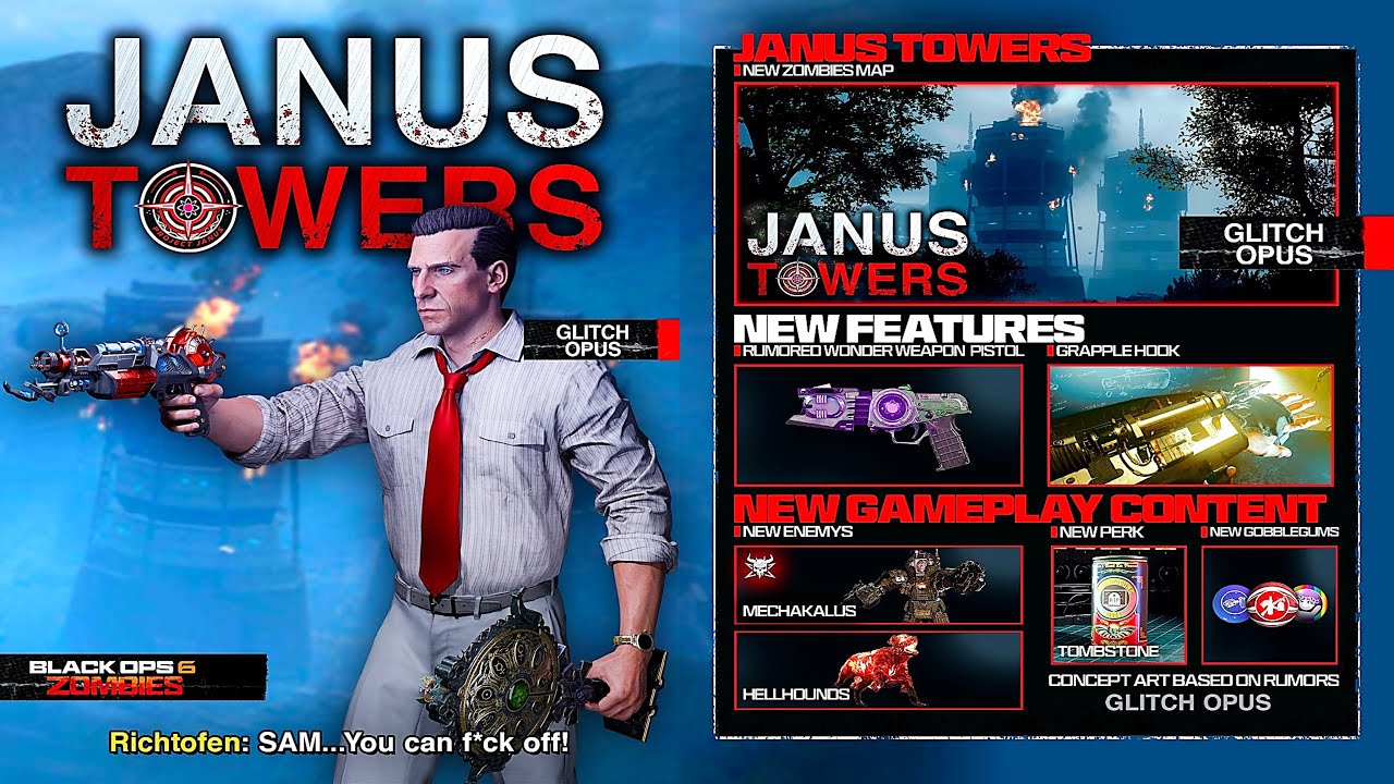 DLC 4 Janus Towers HUGE Leaks + Story! Rail Gun Wonder Weapon, Perks ...