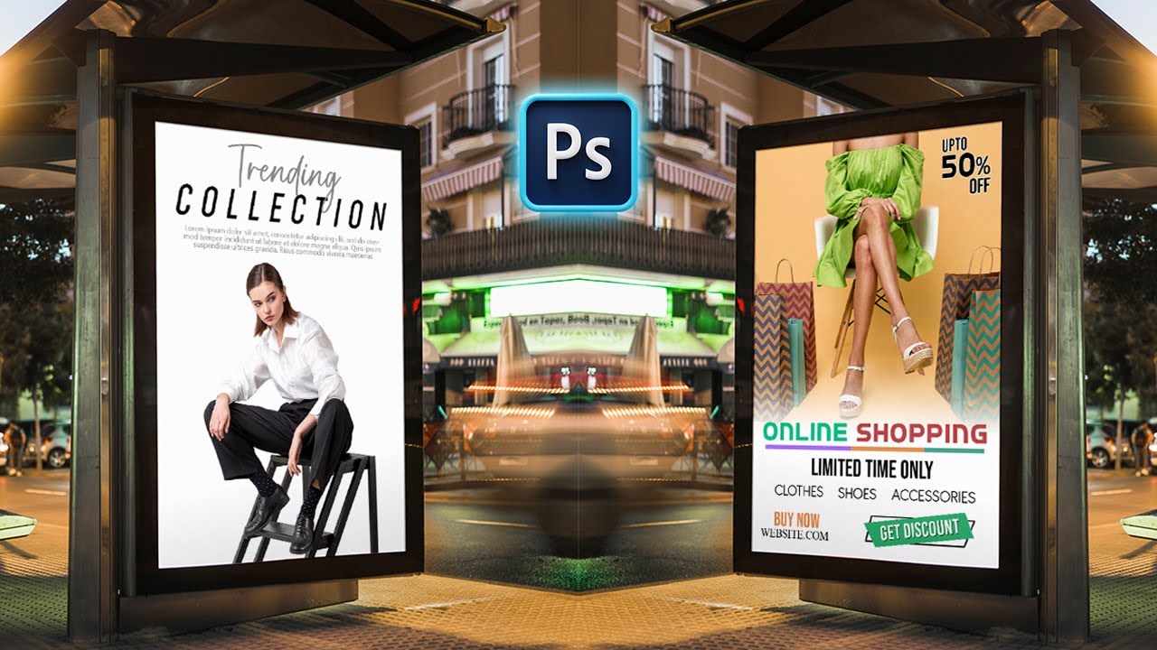 Designing a Fashion Sale Promo Banner | Photoshop Tutorial - YouTube