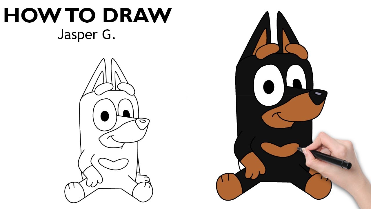 How to Draw Jasper G from Bluey Step by Step - YouTube