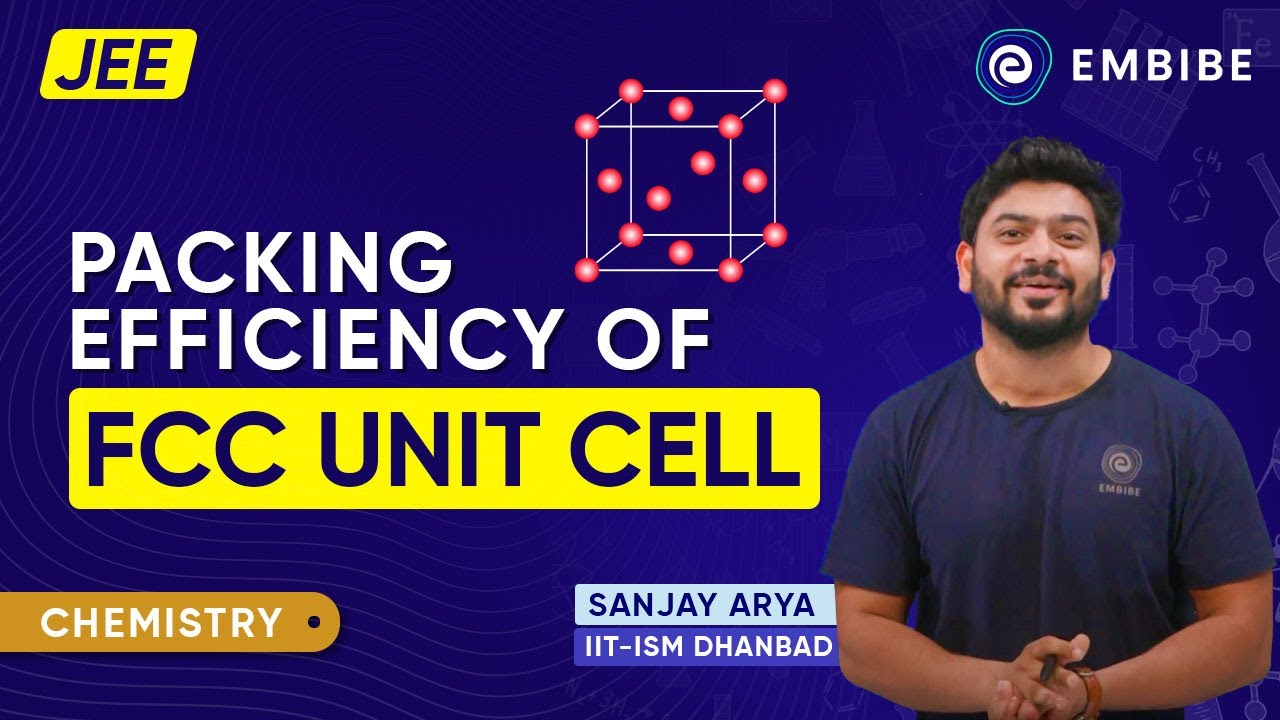 Packing Efficiency of FCC Unit Cell | Sanjay Arya IIT | Chemistry | JEE ...