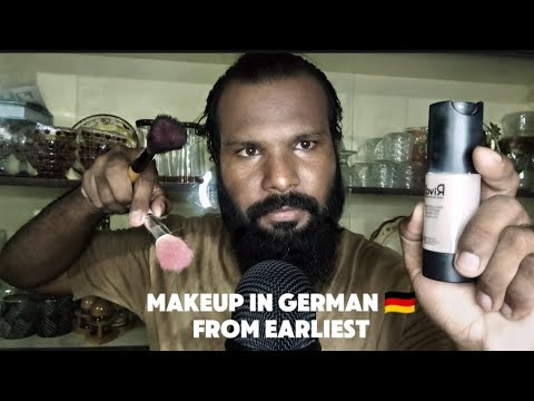 My First ASMR Makeup Video But In German Language - YouTube
