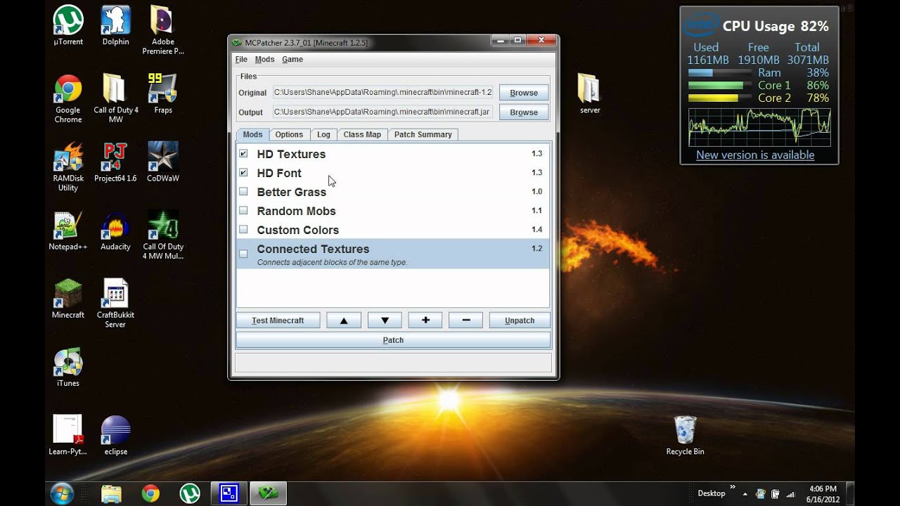 How to use HD Texture Packs - MC Patcher - Minecraft - YouTube
