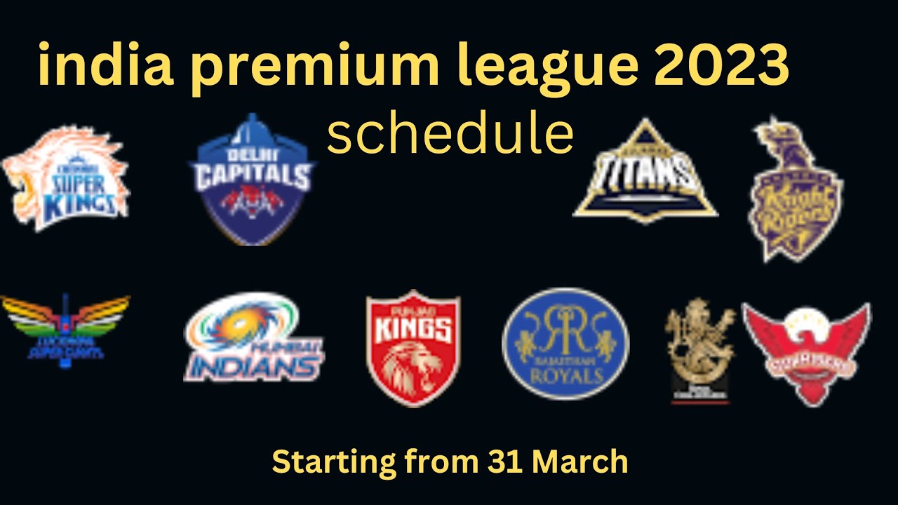 Indian Premier League 2023 Schedule Part 1 - YouTube