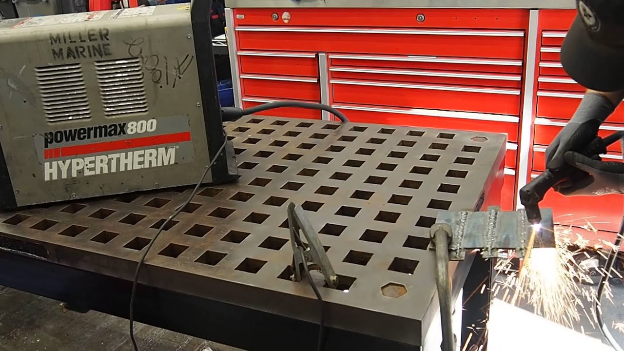 HYPERTHERMAL POWERMAX 800 PLASMA CUTTER - YouTube